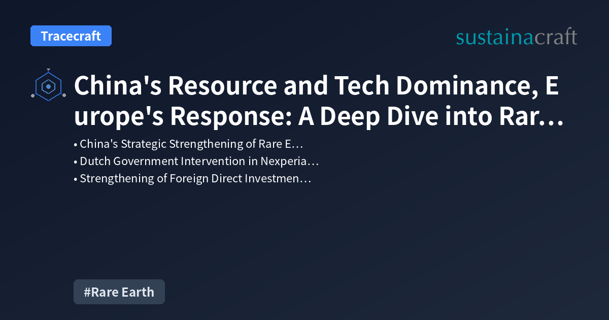 China's Resource and Tech Dominance, Europe's Response: A Deep Dive ...